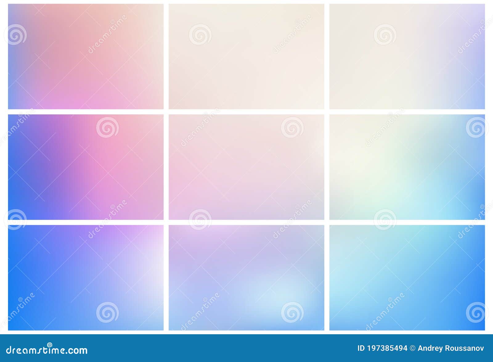 Collection of Simple Colored Gradient Mesh Backgrounds. Stock Vector ...