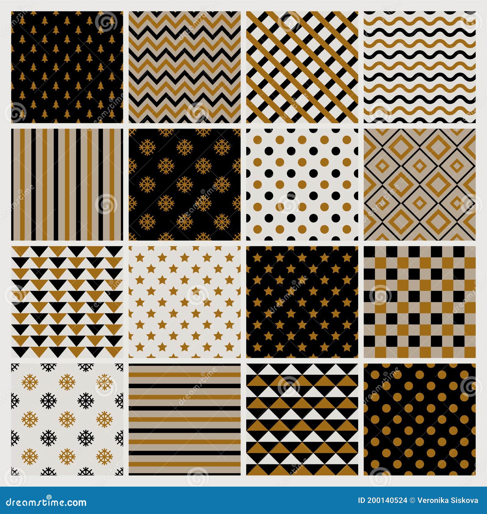 Collection of Simple Geometric Texture Stock Vector - Illustration of ...