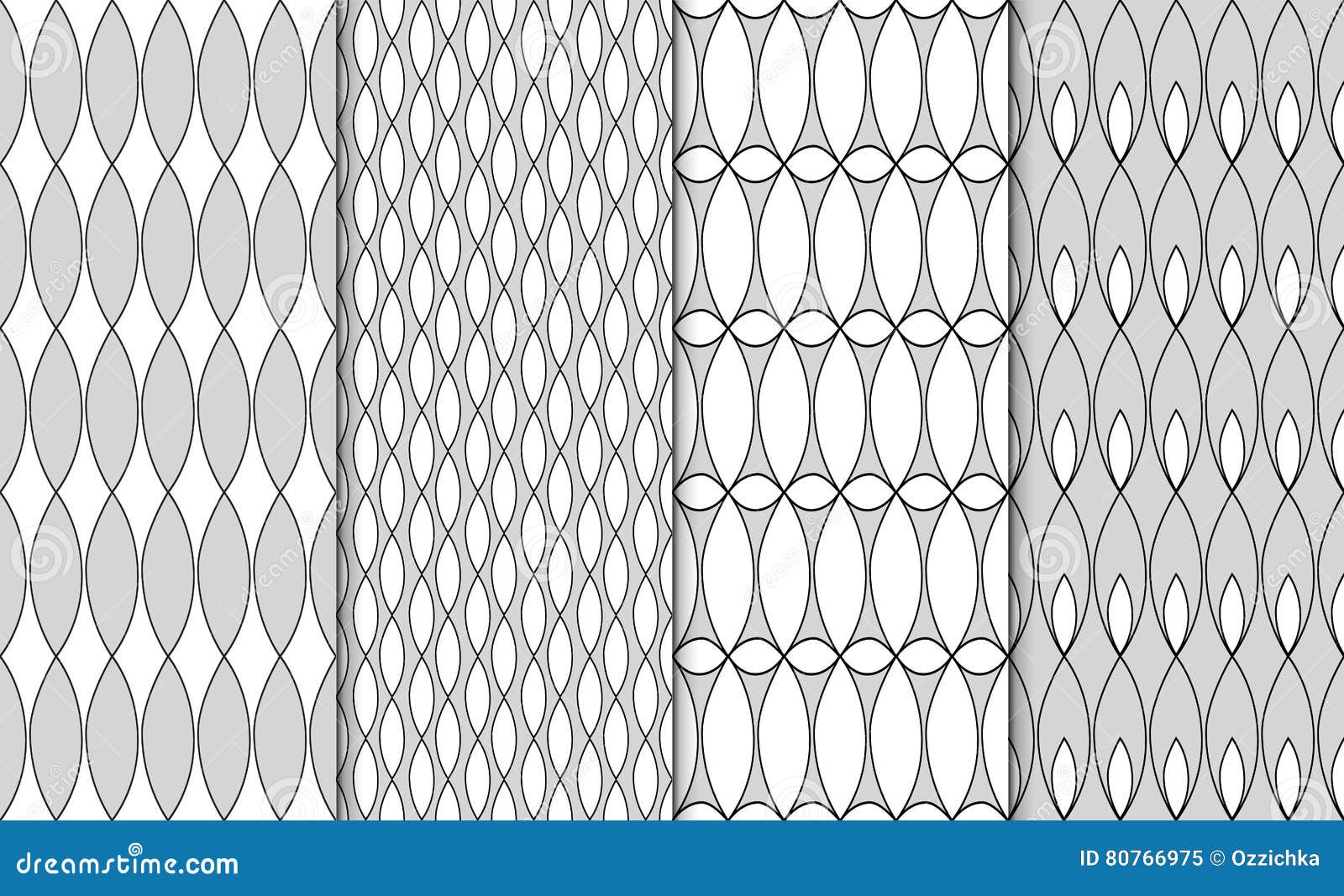 Collection of Simple Geometric Pattern Textures. Set of 4 Backgrounds ...