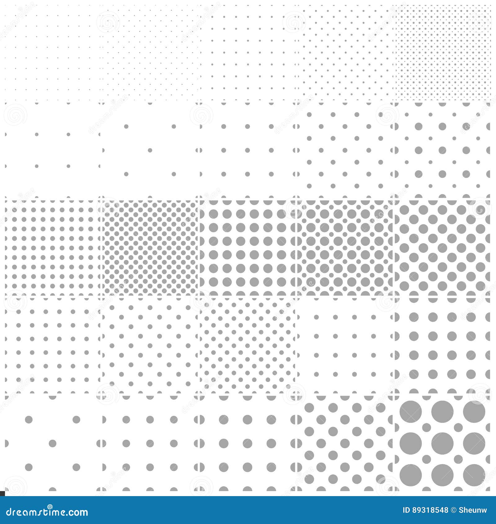 Collection of Simple Seamless Dotted Patterns. Stock Vector ...