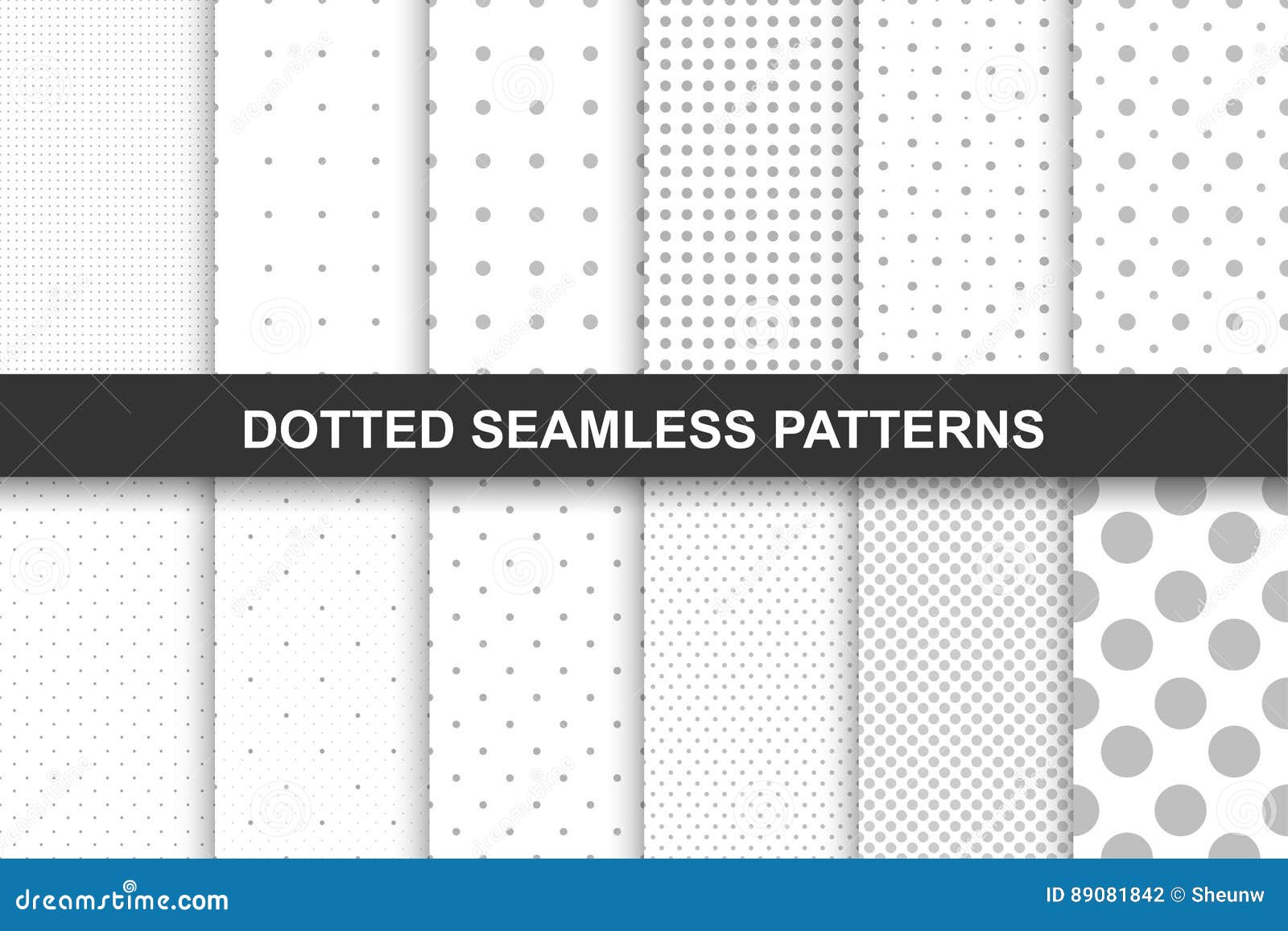 Collection of Simple Seamless Dotted Patterns. Stock Vector ...