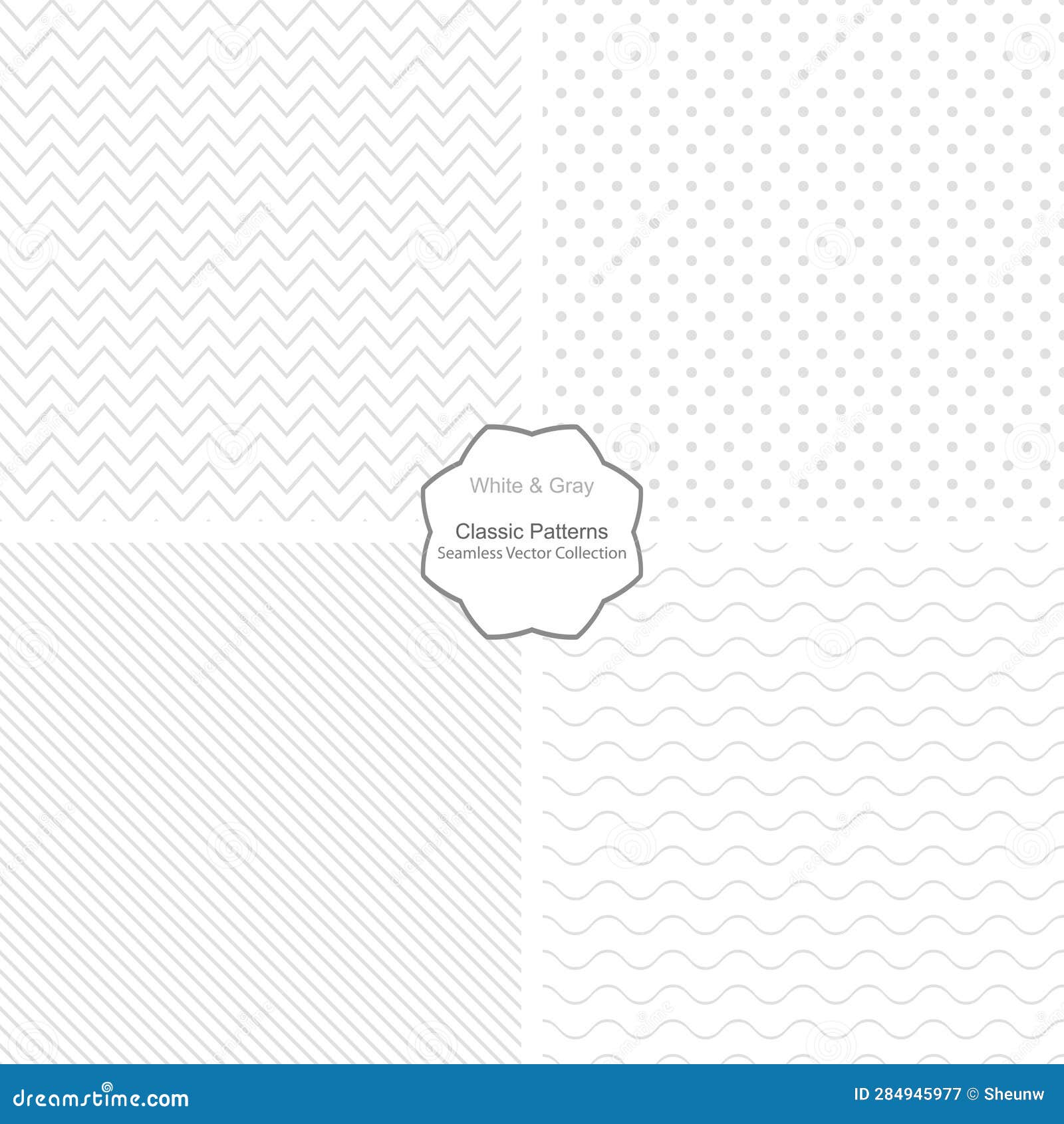 Collection of Simple Vector Patterns. Stock Vector - Illustration of ...