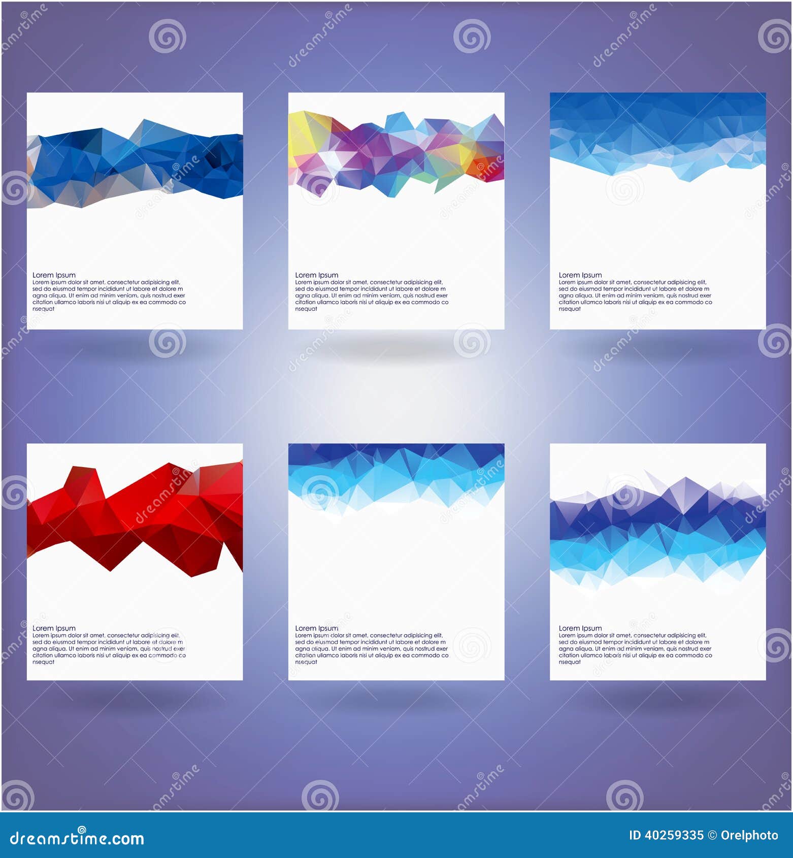 Collection Of Triangle Infographic Layouts Vector Illustration ...