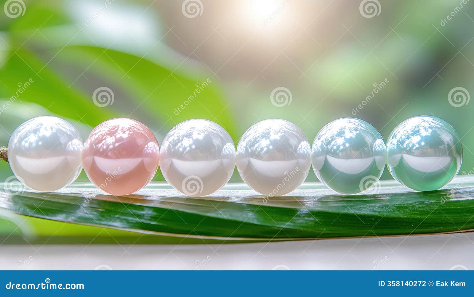 A Collection of Six Iridescent Pearls, Showing a Collaborative Unity of ...