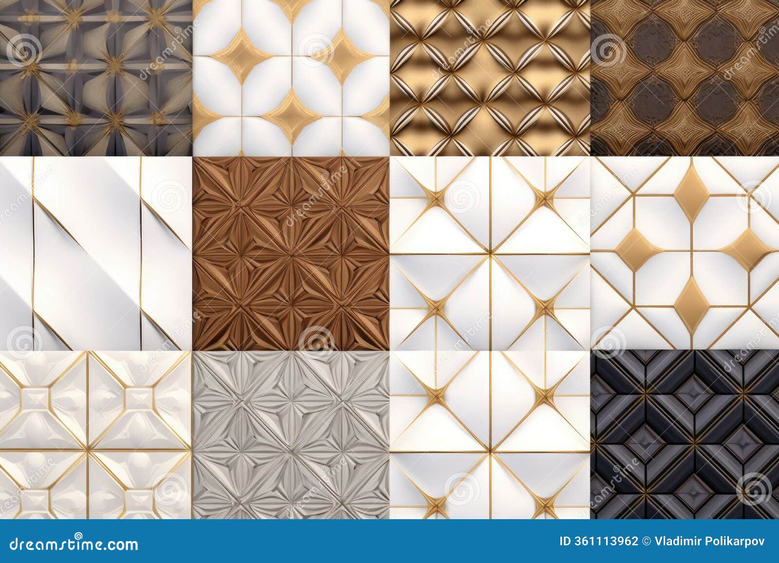 Collection of Six Unique Colored Tiles, Versatile for Various Design ...