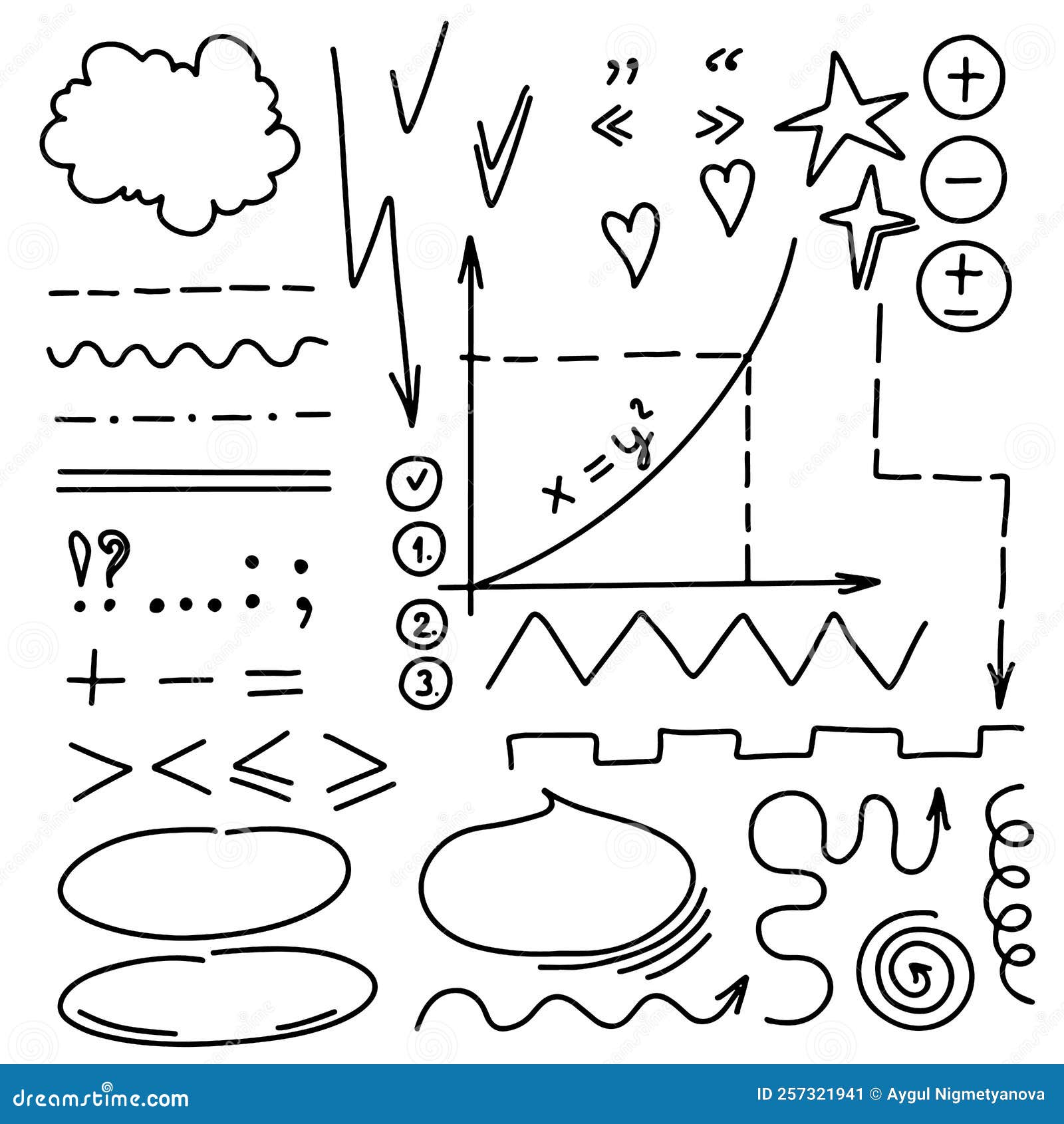 Collection Of Sketch Underline, Emphasis, Line Shape. Swirl Swoosh ...