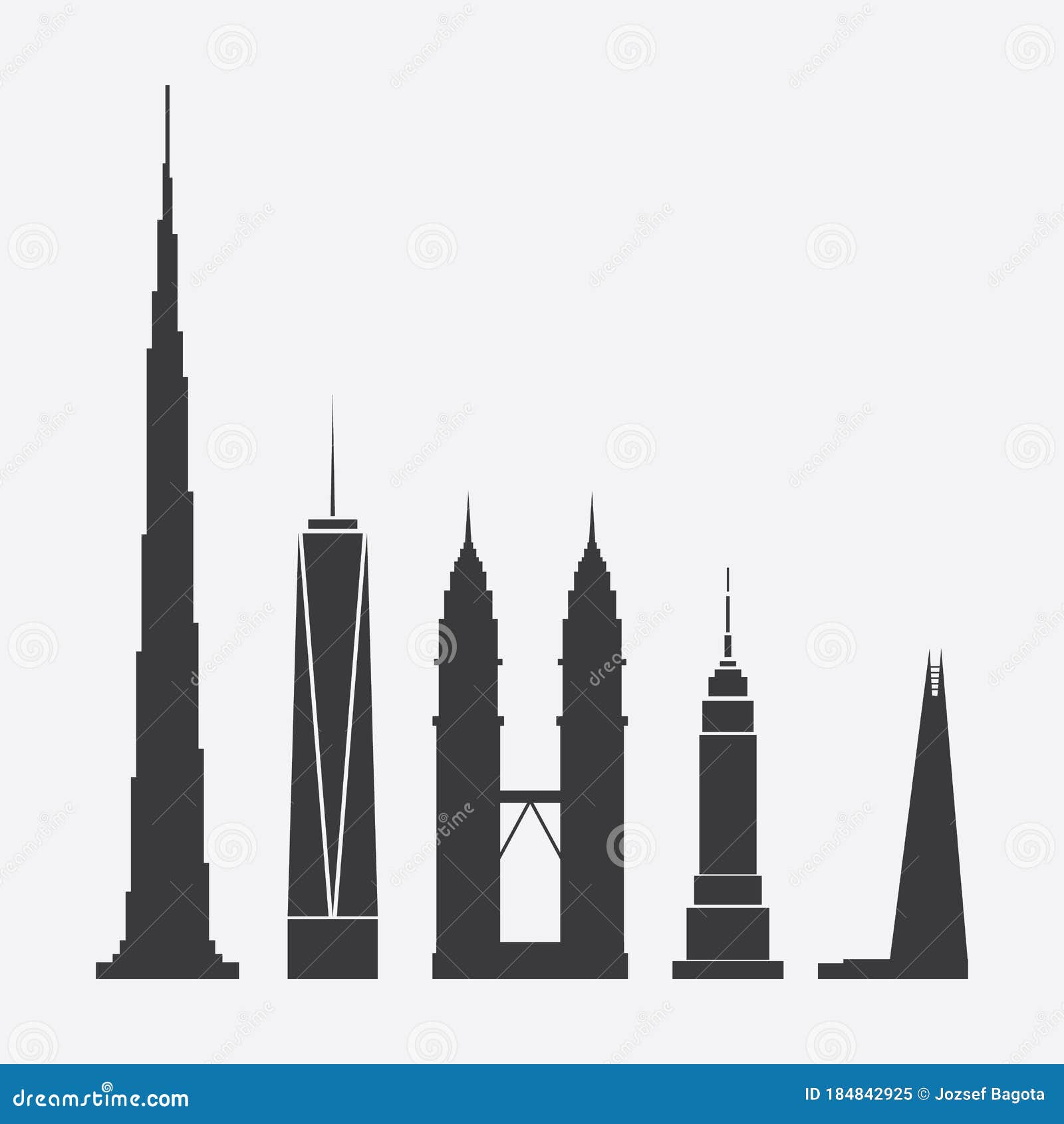 Collection of Skyscraper Icons Stock Vector - Illustration of london ...