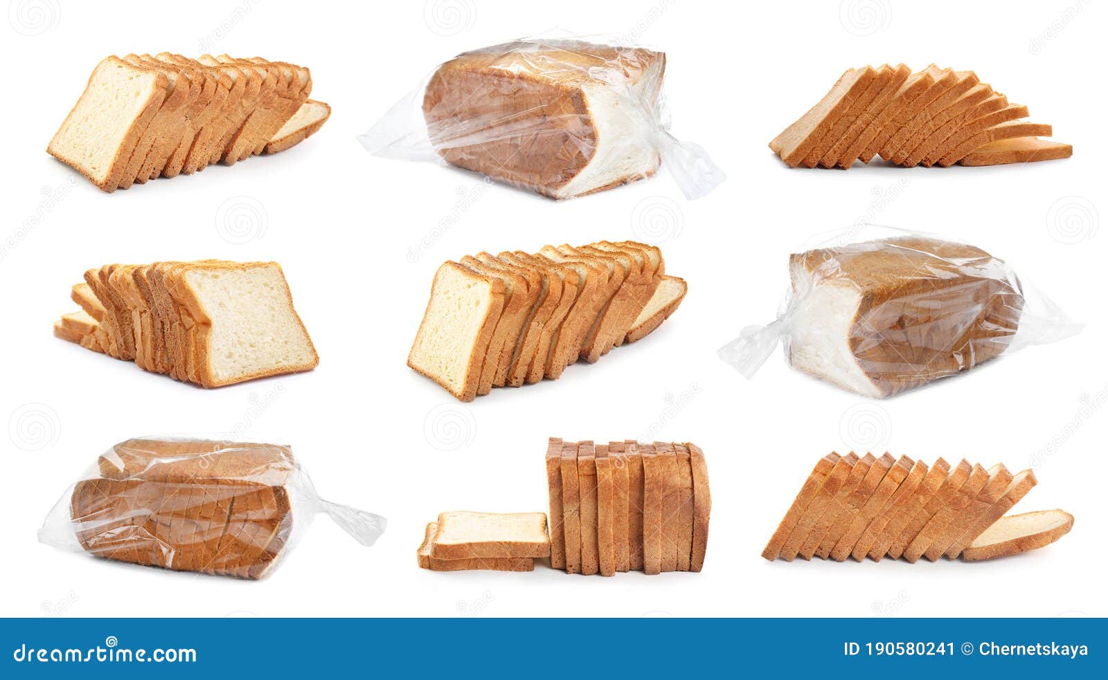 Collection of Sliced Bread on Background. Banner Design Stock Image ...