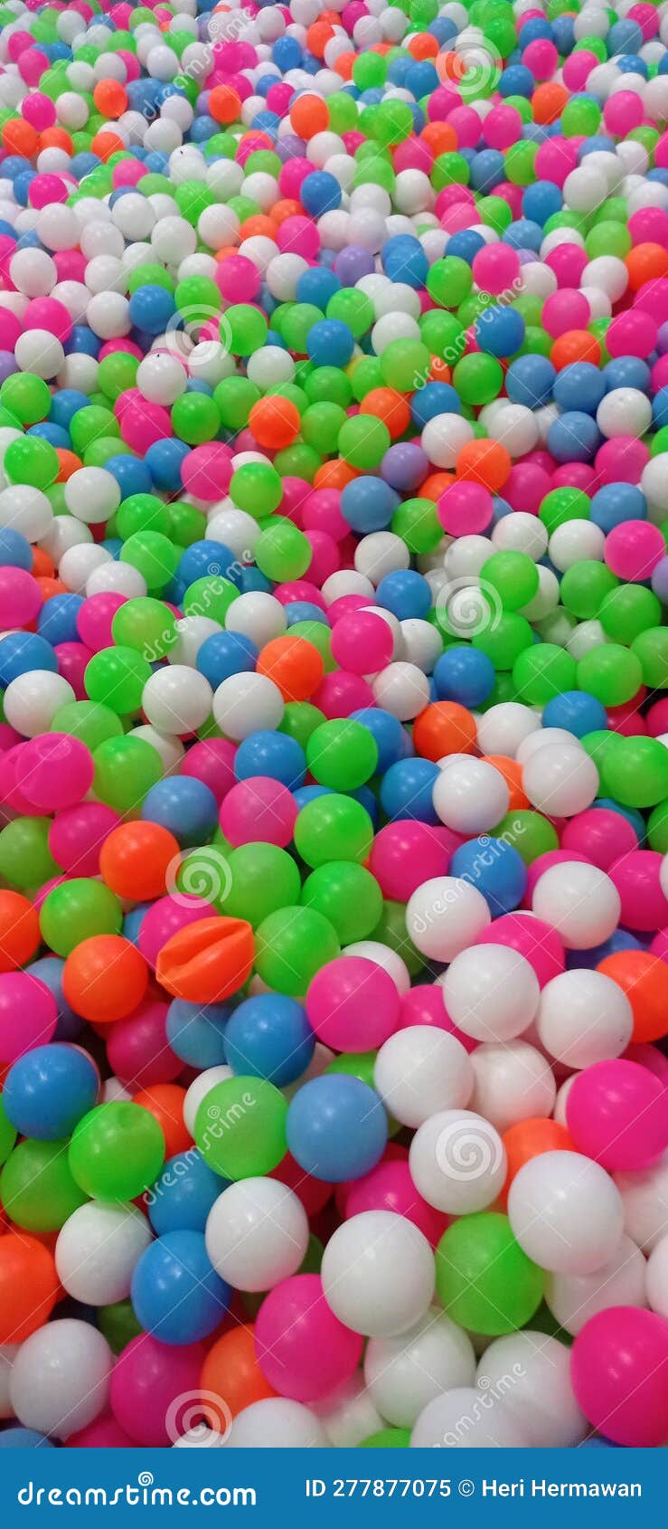 A Collection of Small Balls with Many Colors in One Container? Stock ...