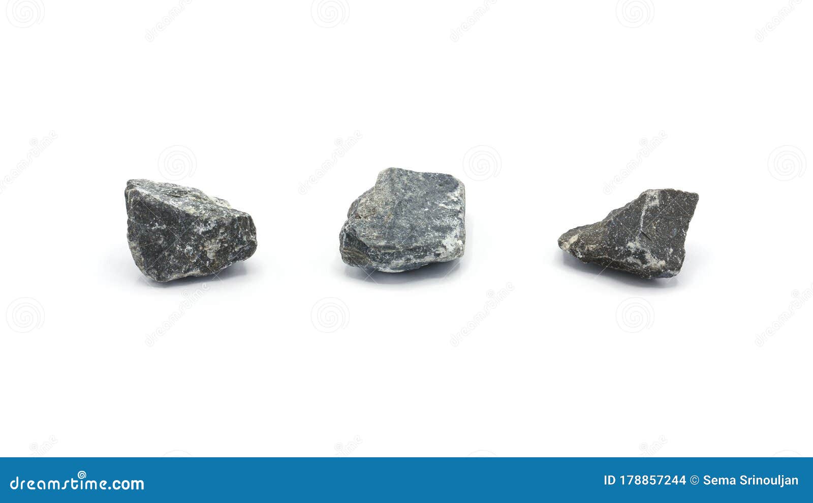 Collection of a Small Rock Isolated on White. Stock Photo - Image of ...