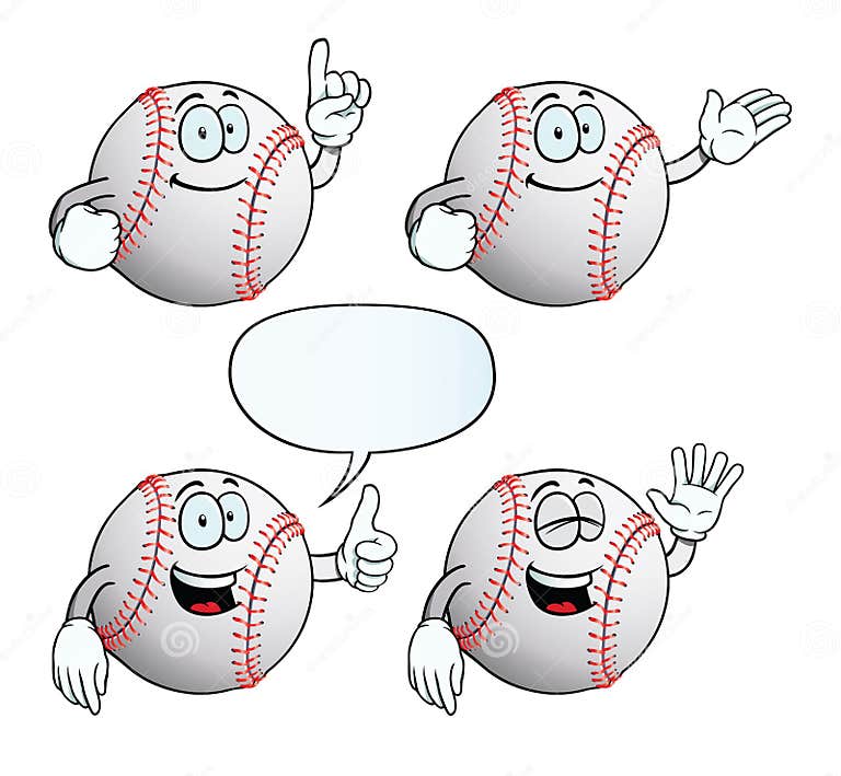 Smiling baseball set stock vector. Illustration of showing - 29760582
