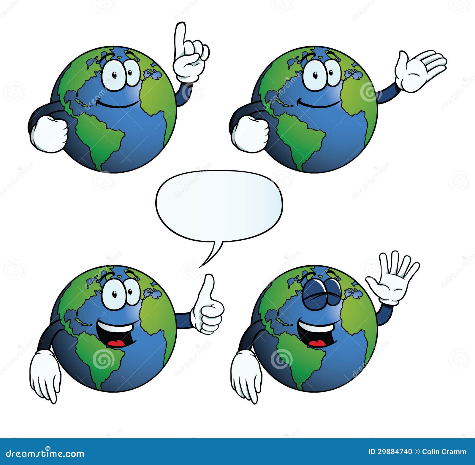 Smiling Earth globe set stock vector. Illustration of gesture - 29884740