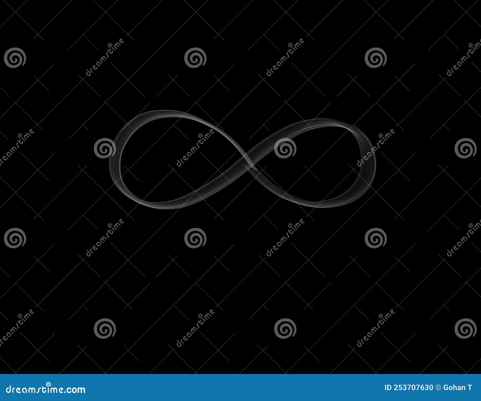 Collection of Smoke Movement Infinity Form on Dark Background Stock ...