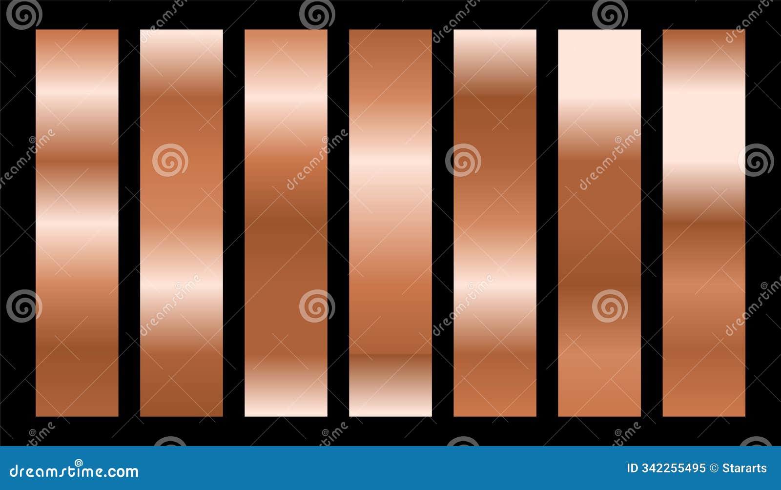 Collection of Smooth Rose Gold Gradient Palette for Web App Kit Stock ...