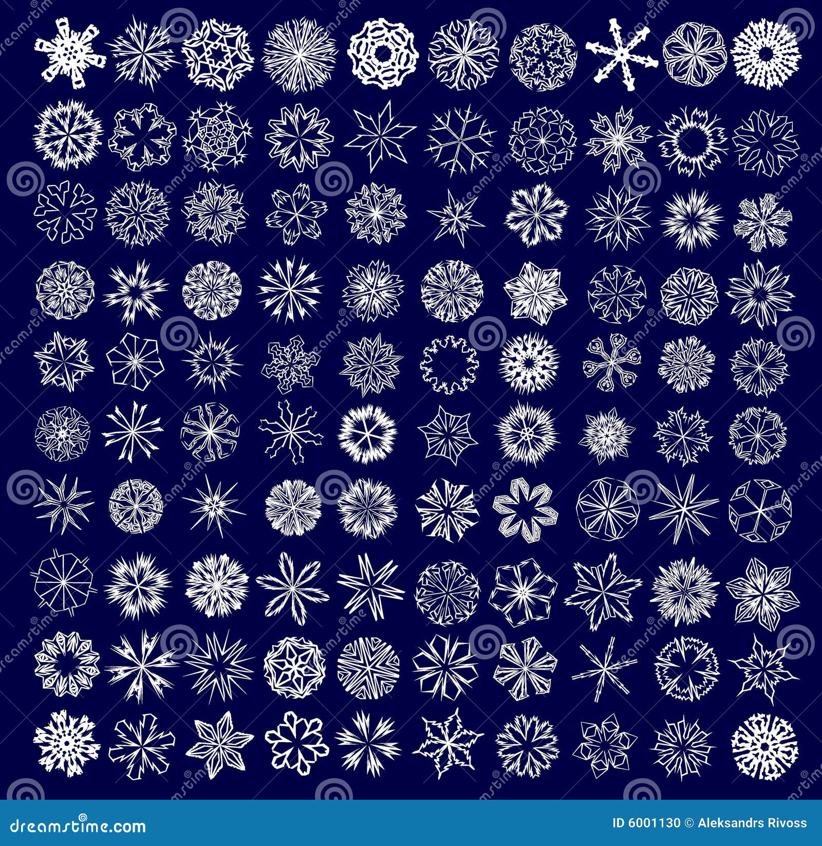 Collection of snowflakes stock vector. Illustration of decorative - 6001130