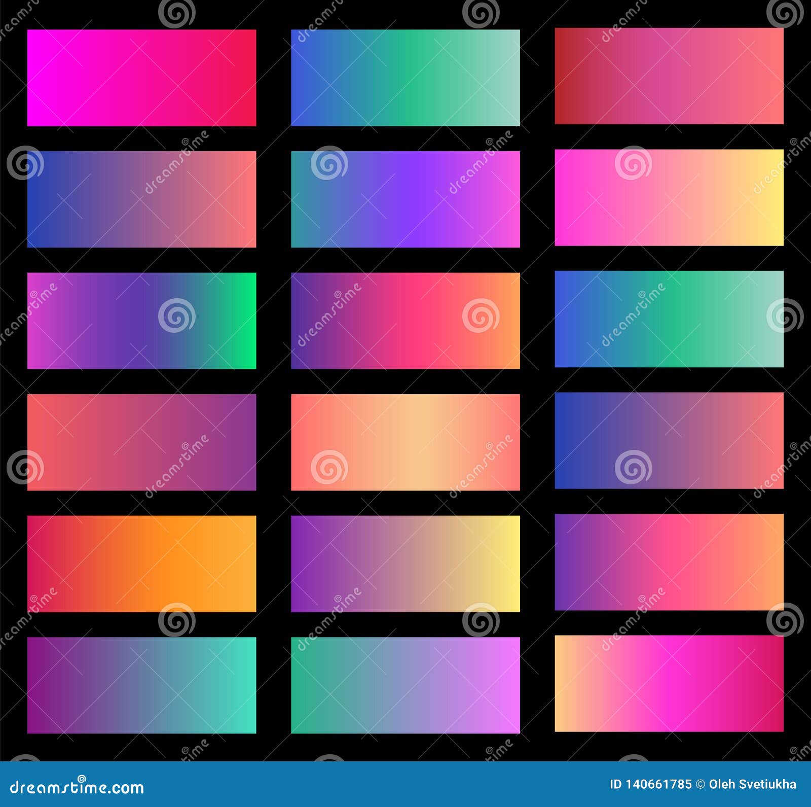 Collection of Soft Color Background Gradient. Plates with Gradient ...