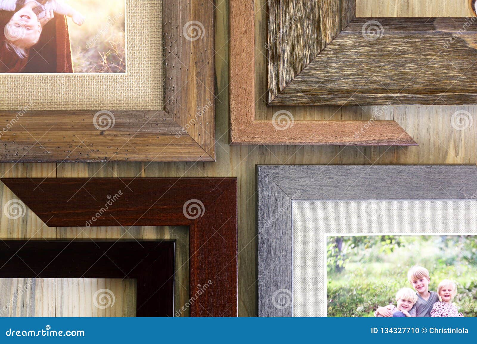 Collection of Solid Wood Picture Frame Samples Stock Photo - Image of ...