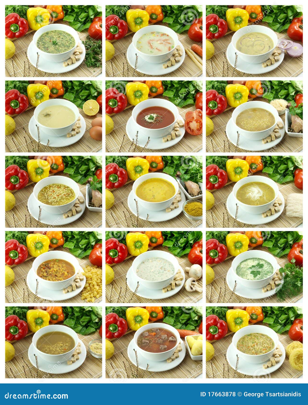 Collection of soups stock photo. Image of diet, light - 17663878