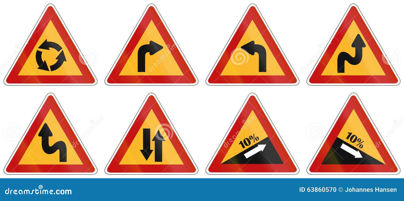 Collection Of South Korean Additional Road Signs Royalty-Free Stock ...