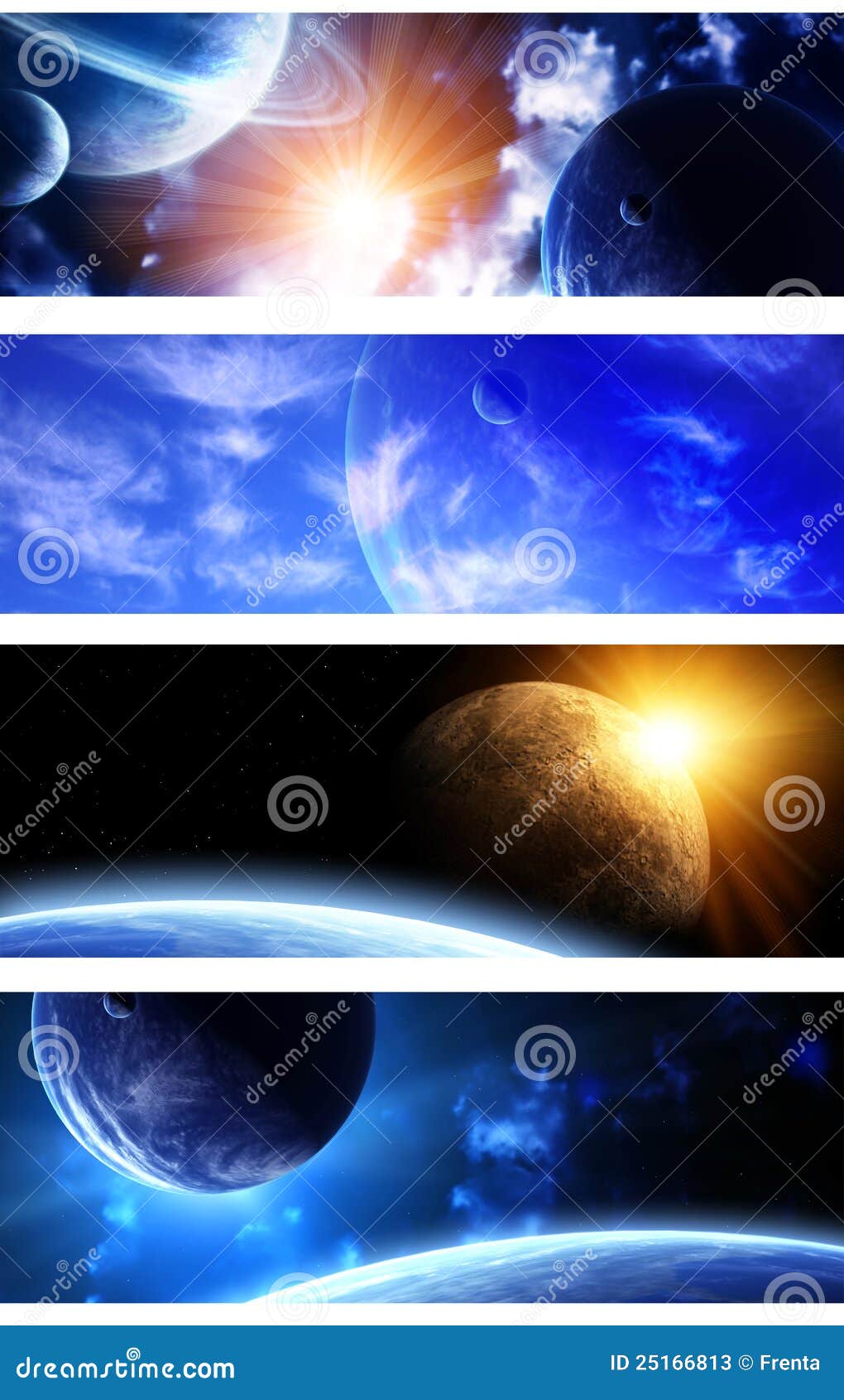 Collection of Space Banners Stock Illustration - Illustration of astral ...