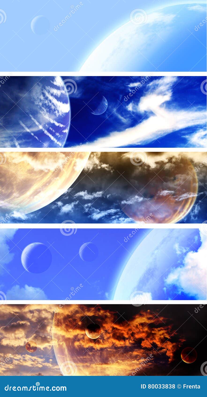 Collection of Space Banners Stock Illustration - Illustration of ...