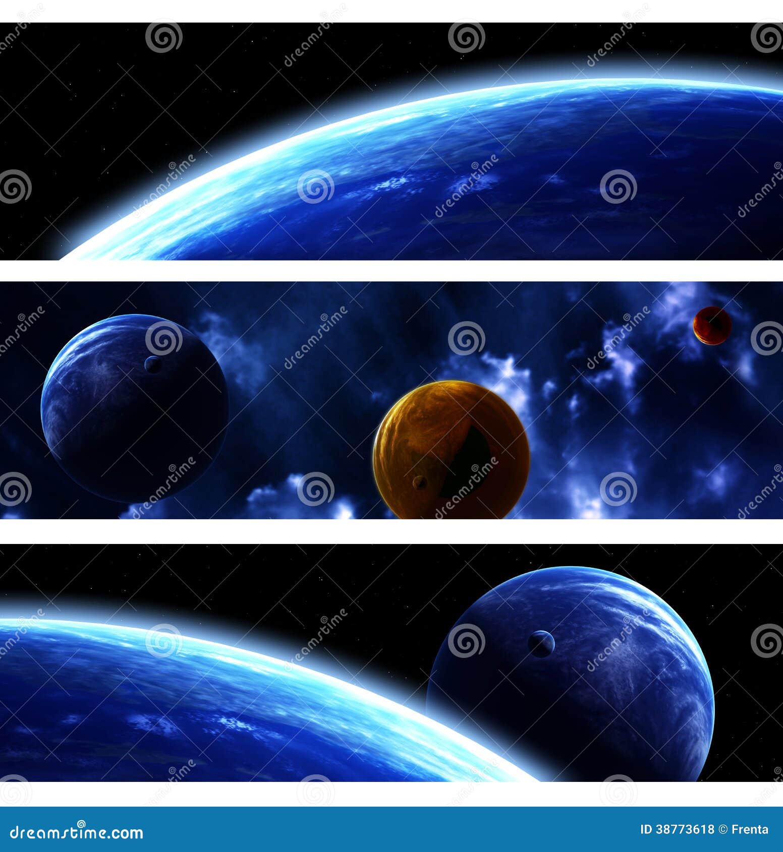 Collection of Space Banners Stock Illustration - Illustration of ...