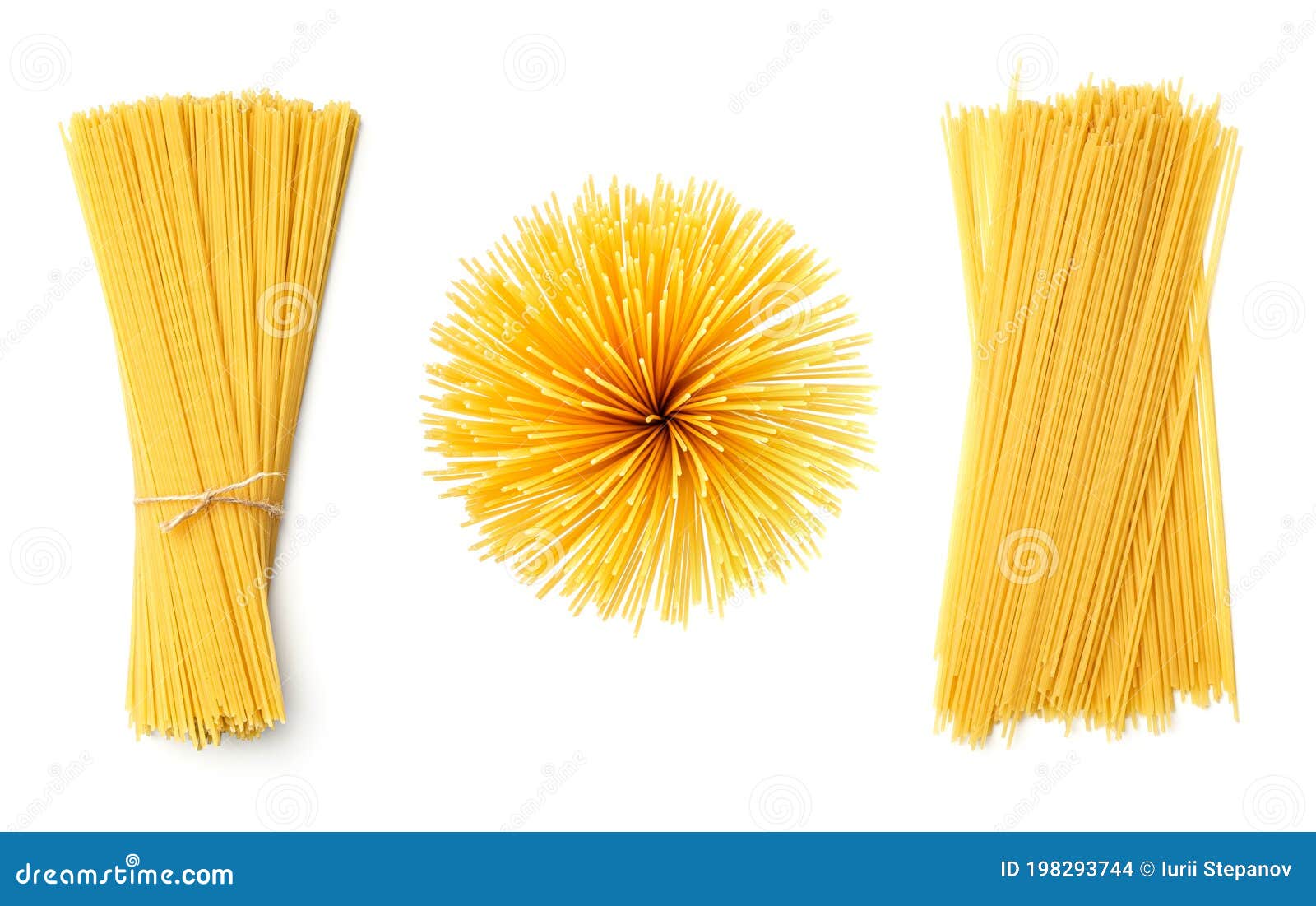 Collection of Spaghetti Isolated on White Background Stock Photo ...