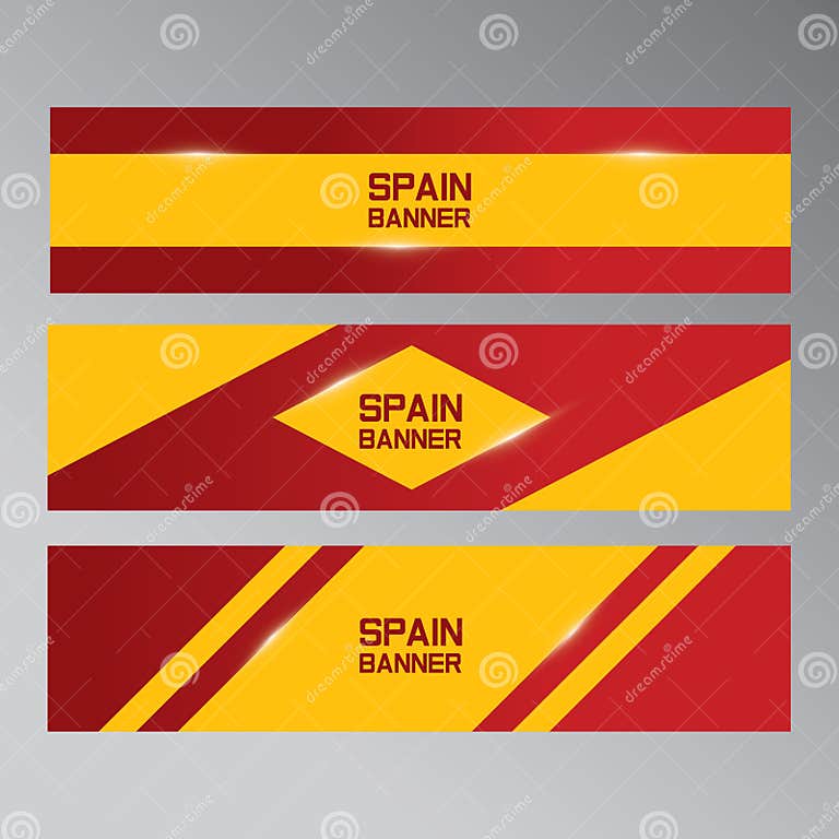 Collection of Spain Banners. Vector Illustration Decorative Design ...