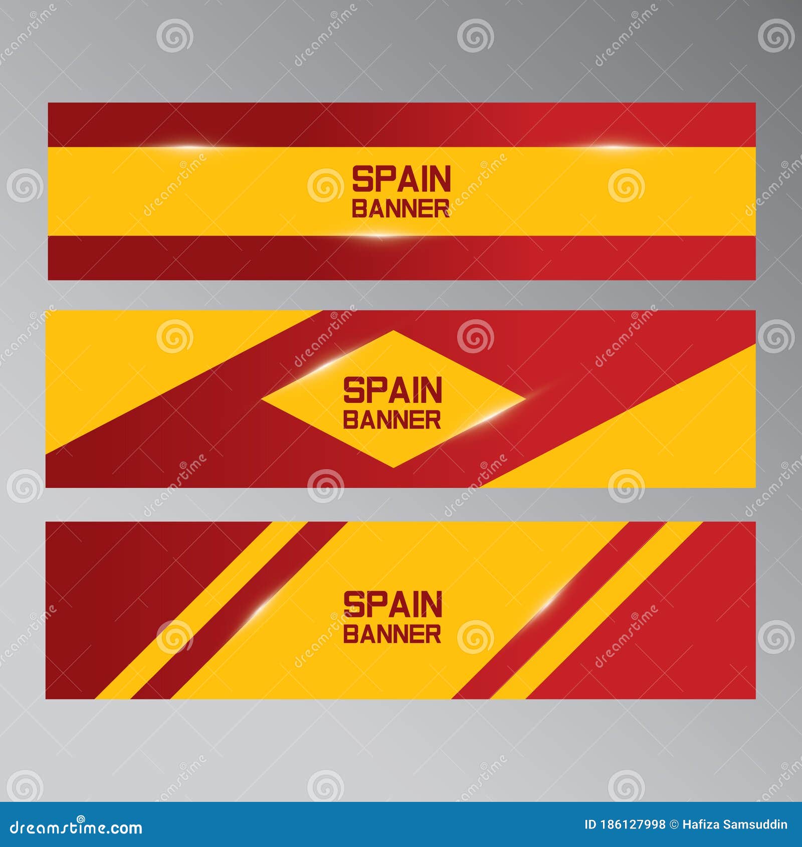 Collection of Spain Banners. Vector Illustration Decorative Design ...