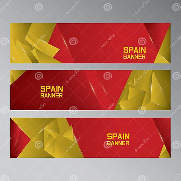Collection of Spain Banners. Vector Illustration Decorative Design ...
