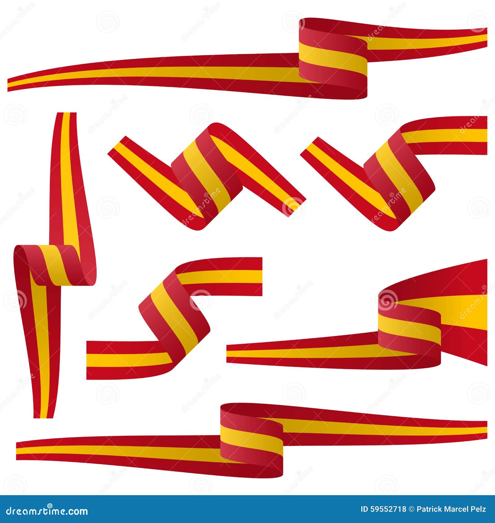 Collection of Spanish Country Flag Banners Stock Vector - Illustration ...