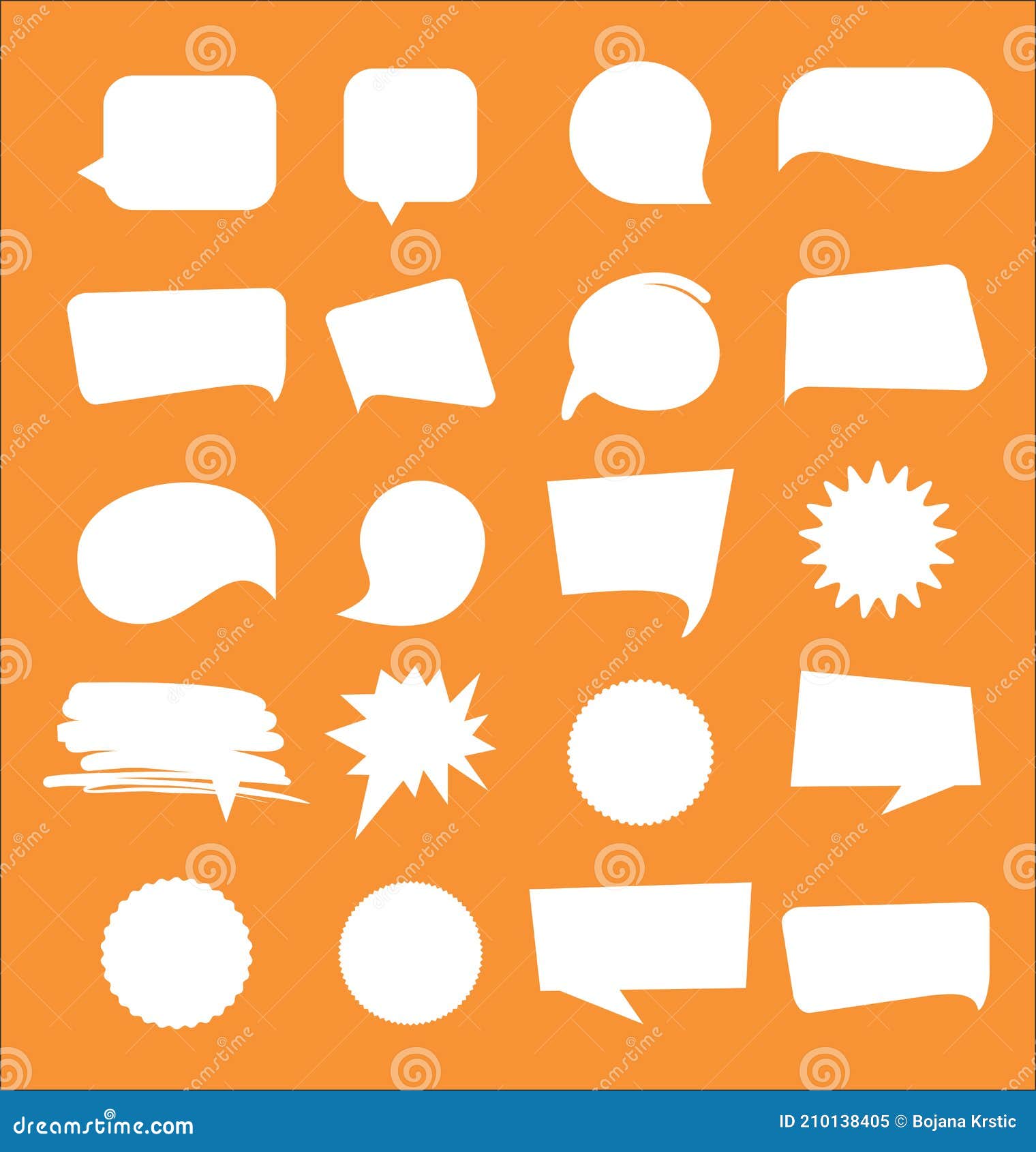 Collection of Speech Bubble Modern Design Icons Stock Illustration ...