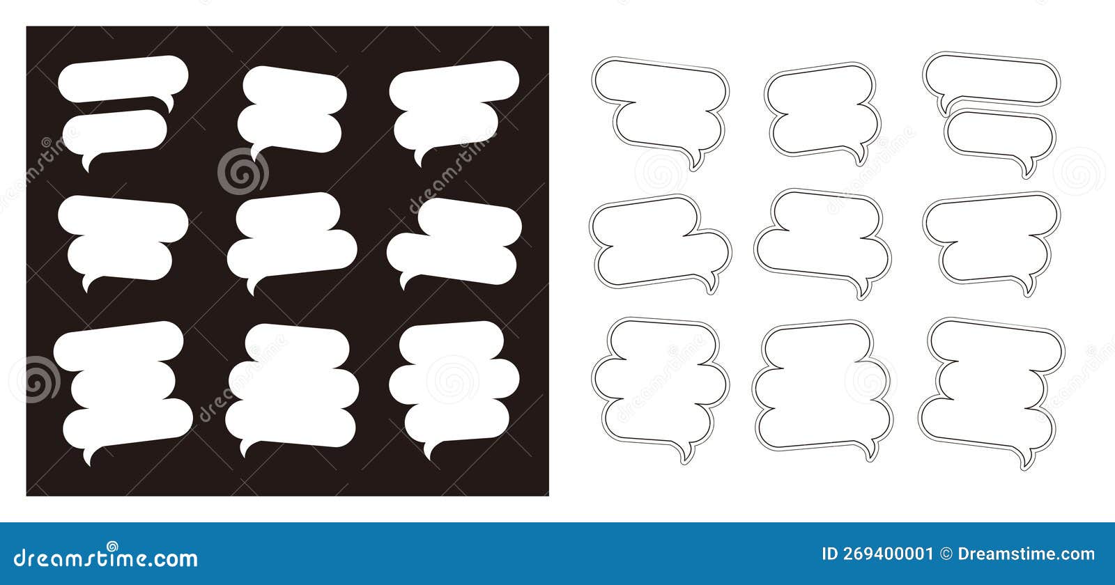 Collection of Speech Bubbles, Conversation Abstract Vector Illustration ...