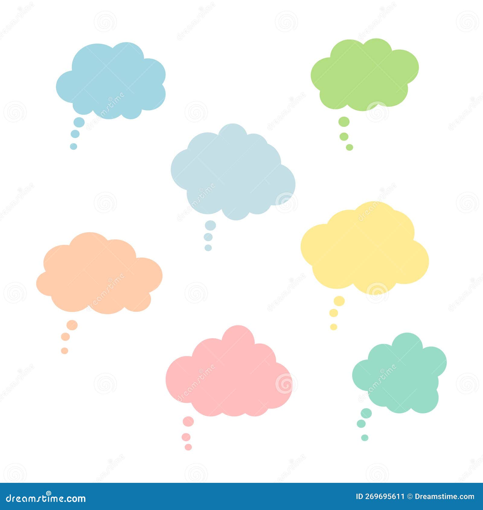 Collection of Speech Bubbles and Dialog Balloons Stock Vector ...