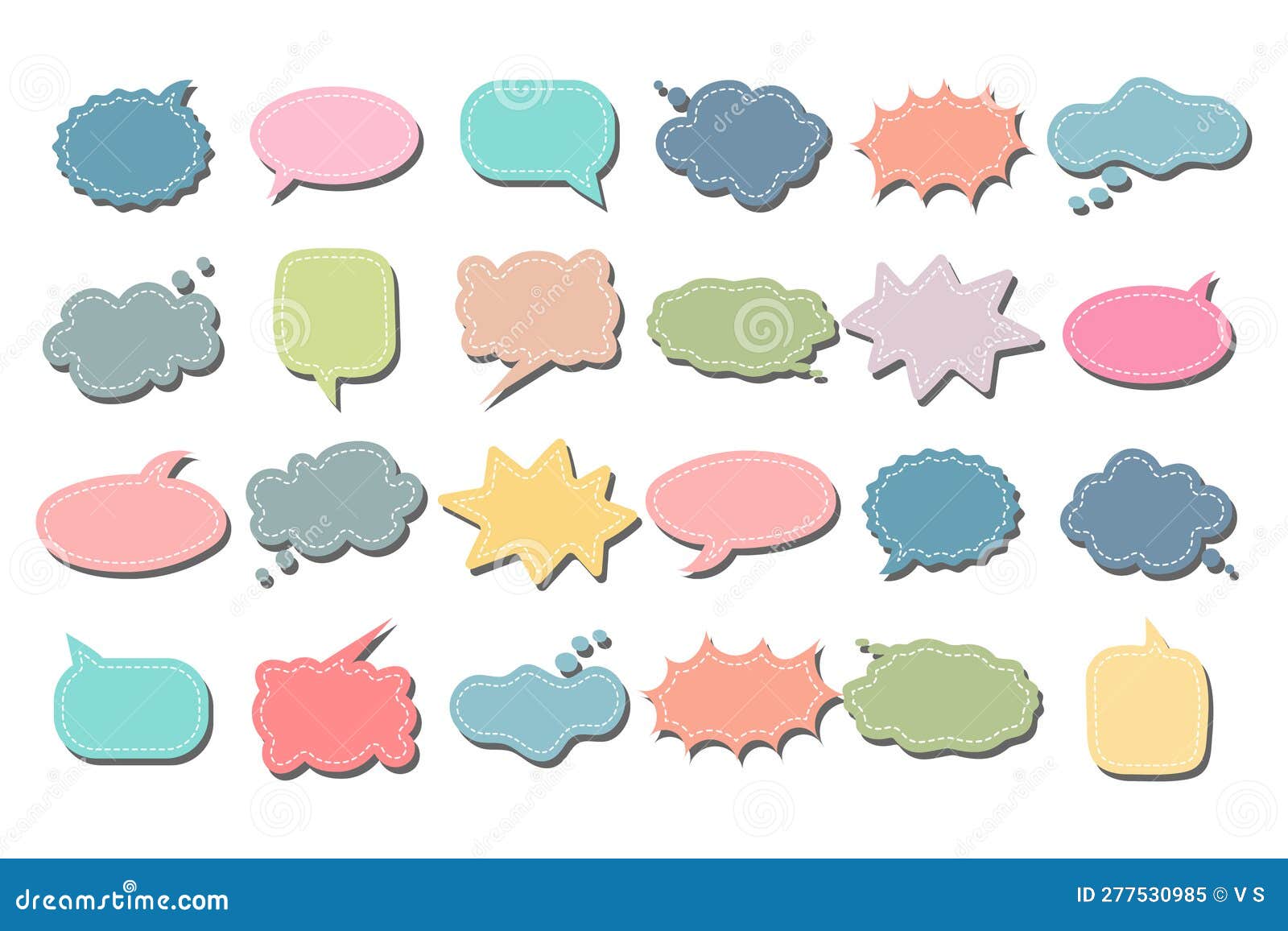 Collection of Speech Bubbles in Different Shapes and Colors. Icons ... Collection of Speech Bubbles in Different Shapes and Colors. Icons ...