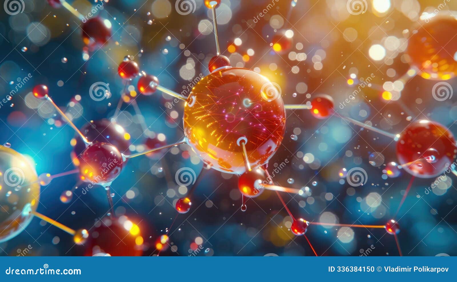A Collection of Spheres Suspended in Mid-air Stock Illustration ...