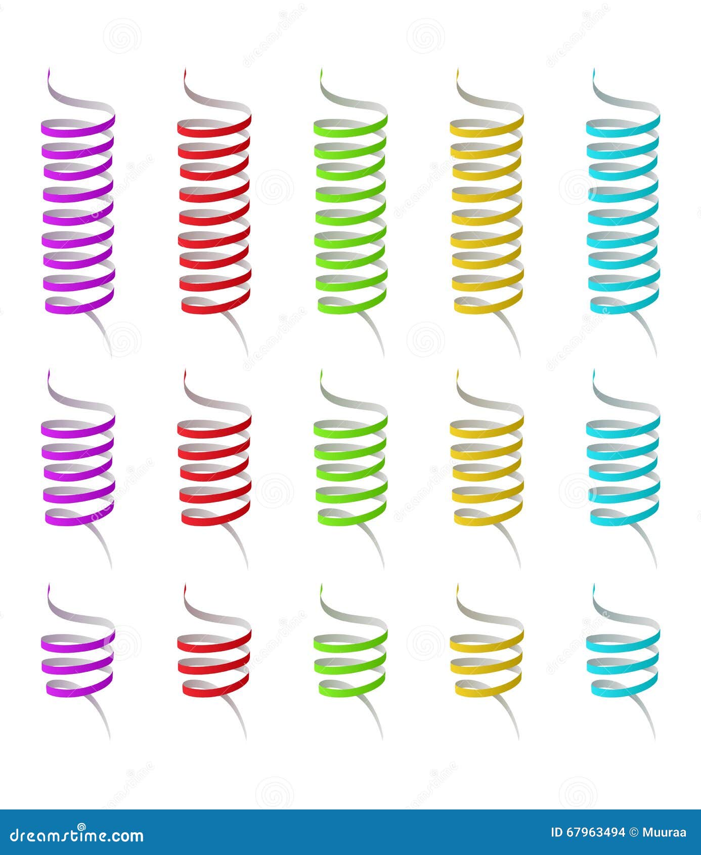 Collection of Spiral Ribbons Stock Vector - Illustration of conceptual ...