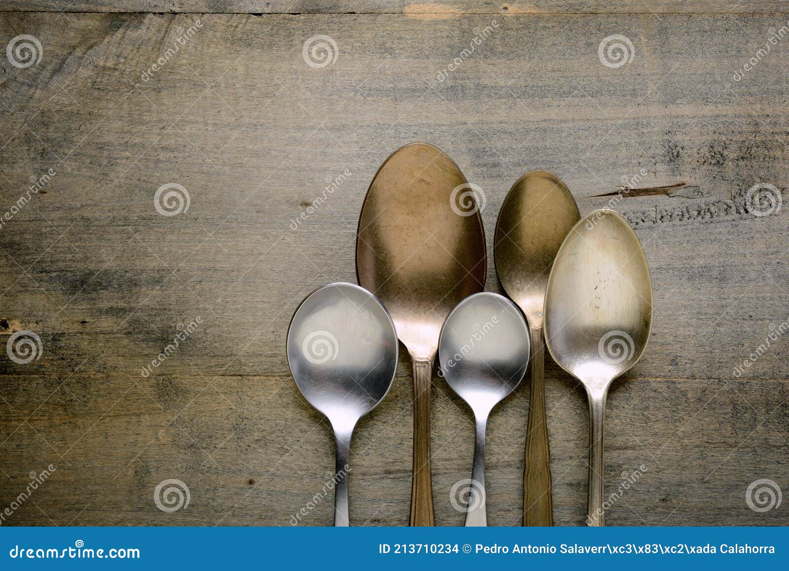 Collection of spoons stock photo. Image of retro, collection - 213710234