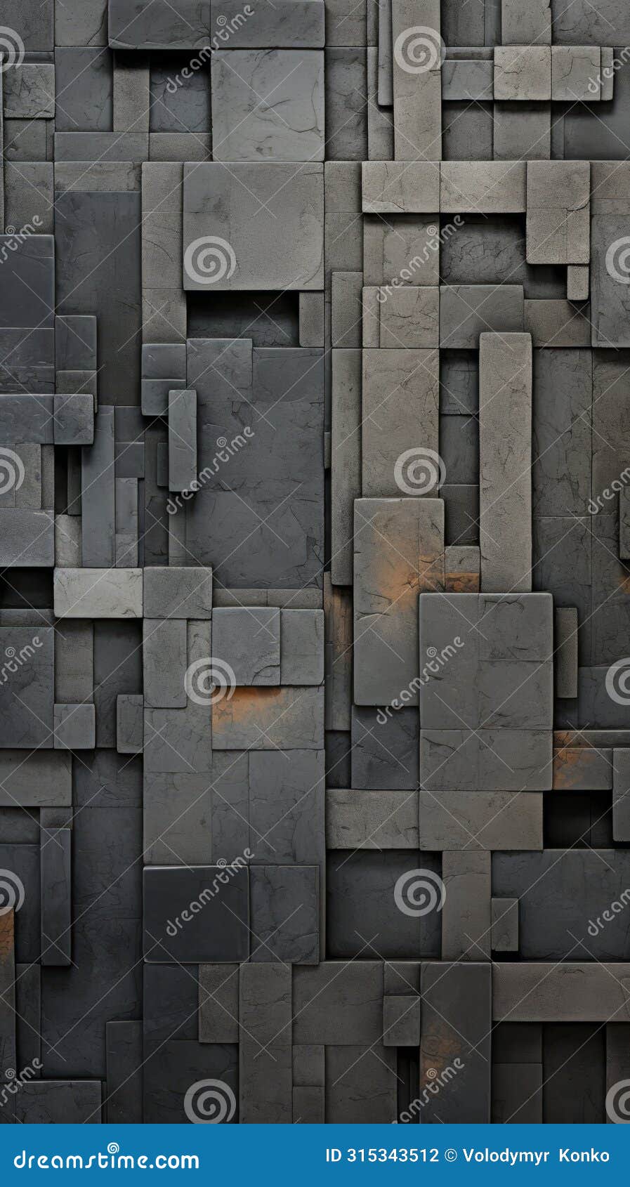 A Collection of Square Patterns on a Wall Stock Photo - Image of ...