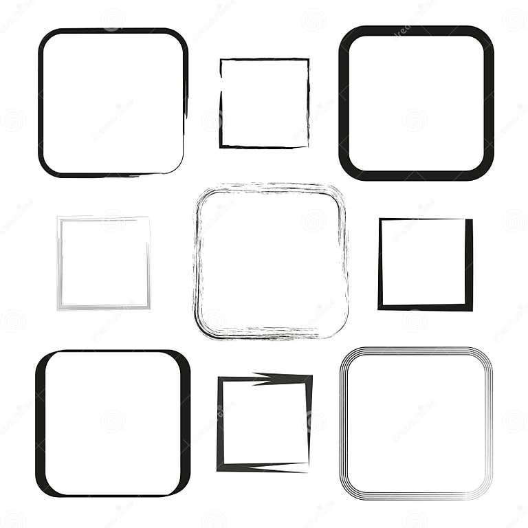 Collection of Square and Rectangular Frames. Assorted Borders with ...