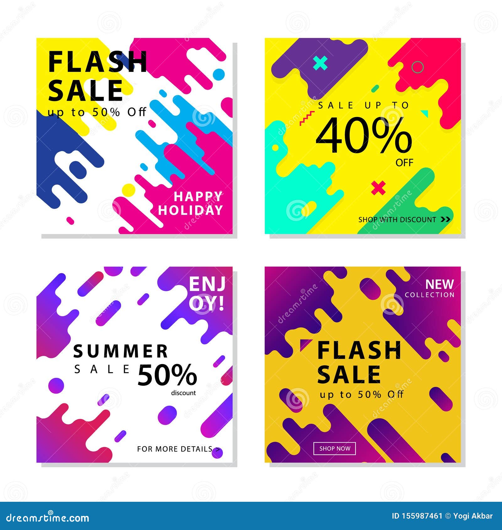 Collection of Square Social Media Post Template with Rounded Modern ...