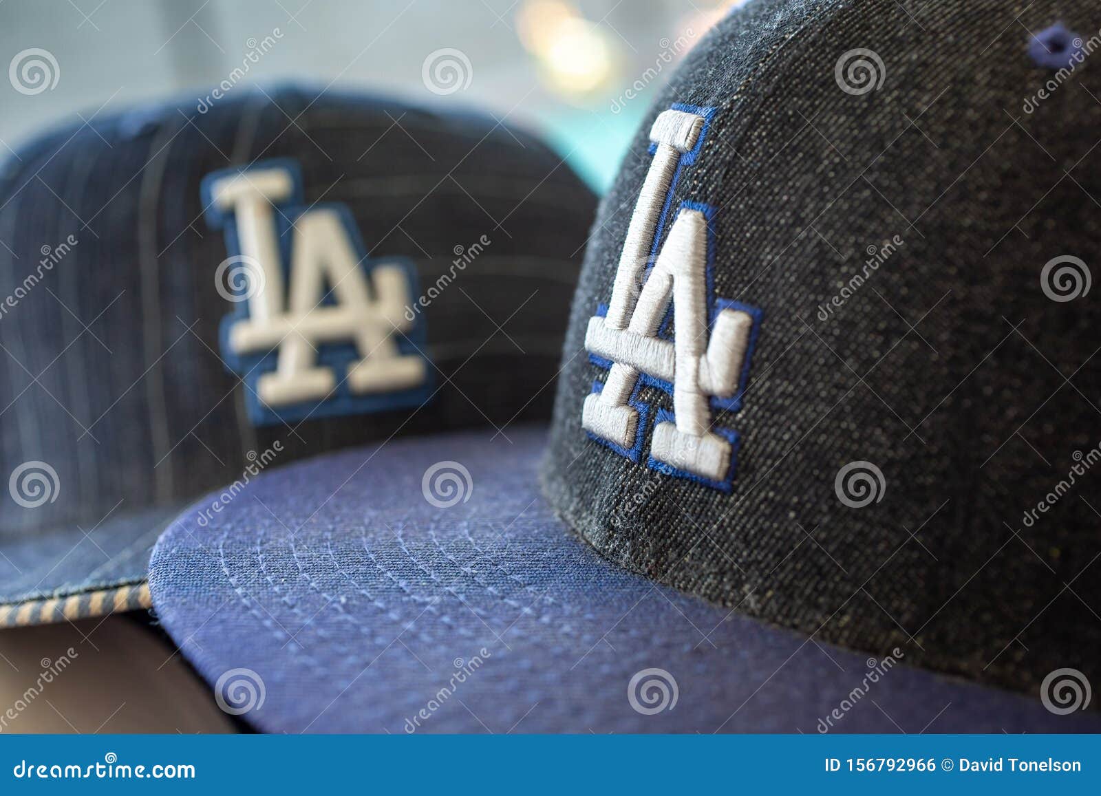 Several Los Angeles Dodgers Caps Editorial Photo - Image of fade ...