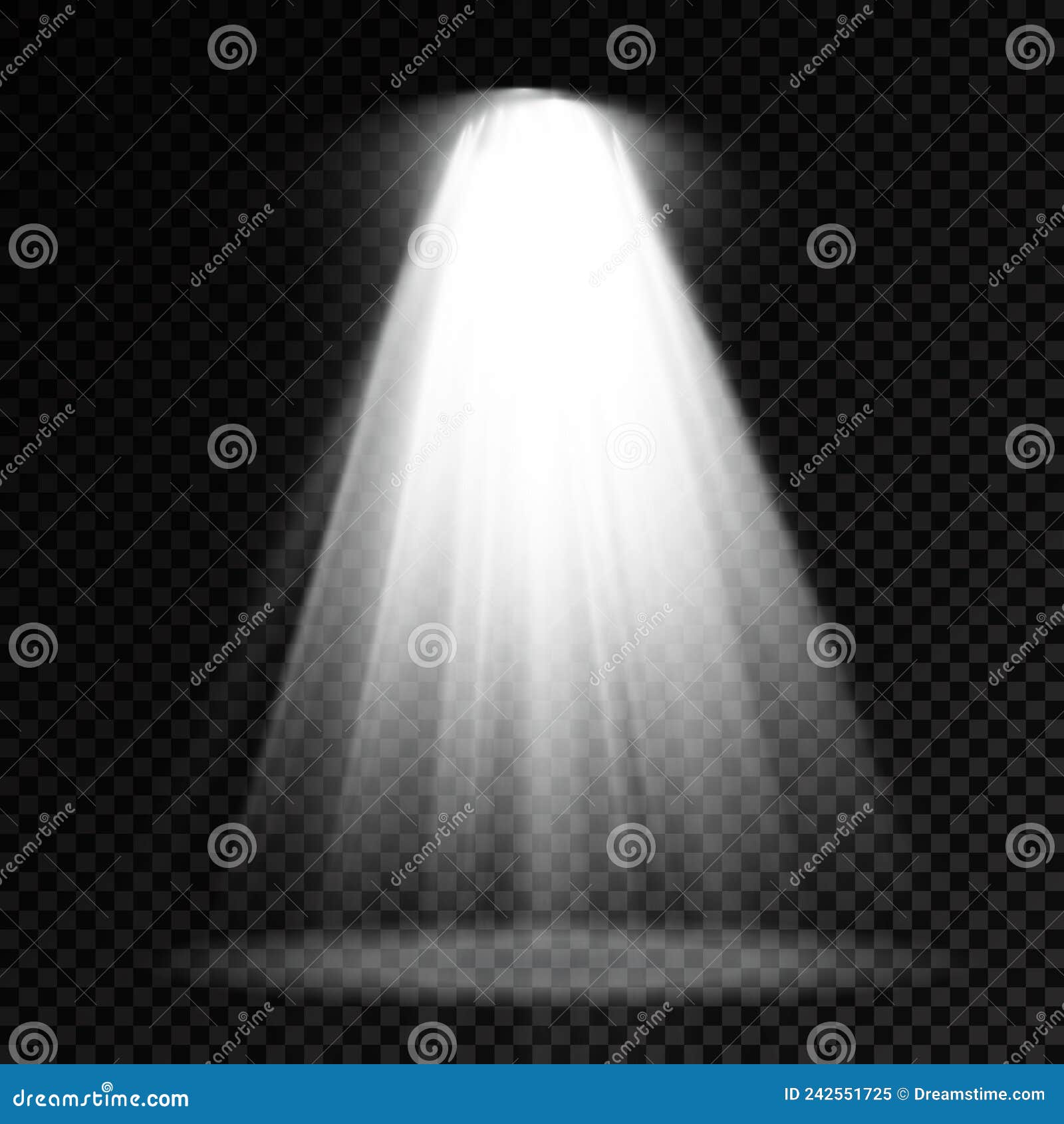Set of White Lighting Spotlight, Projector Light. Stock Vector ...