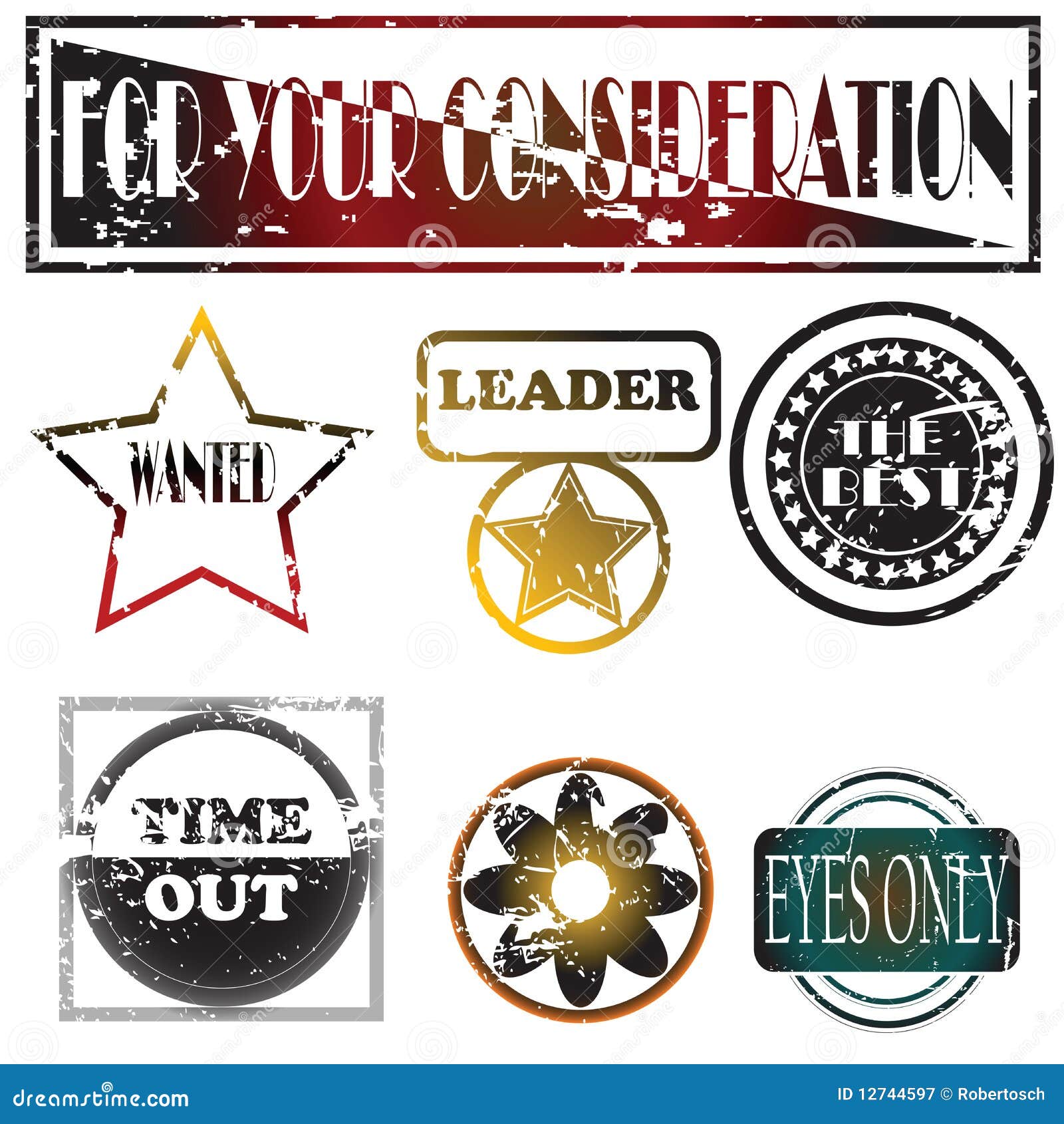 Collection of stamps stock vector. Illustration of label - 12744597