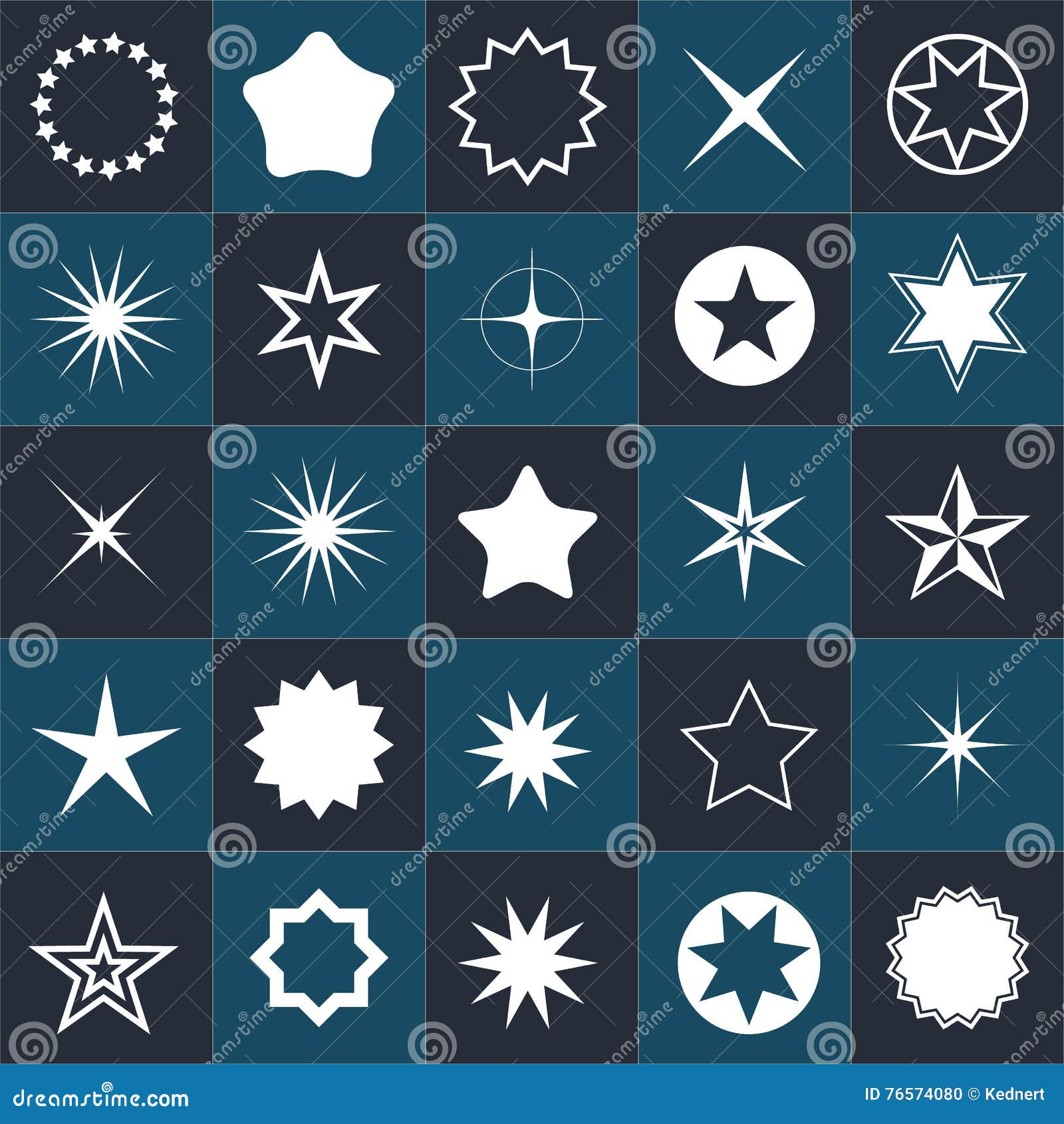 Collection star pictogram stock vector. Illustration of grade - 76574080