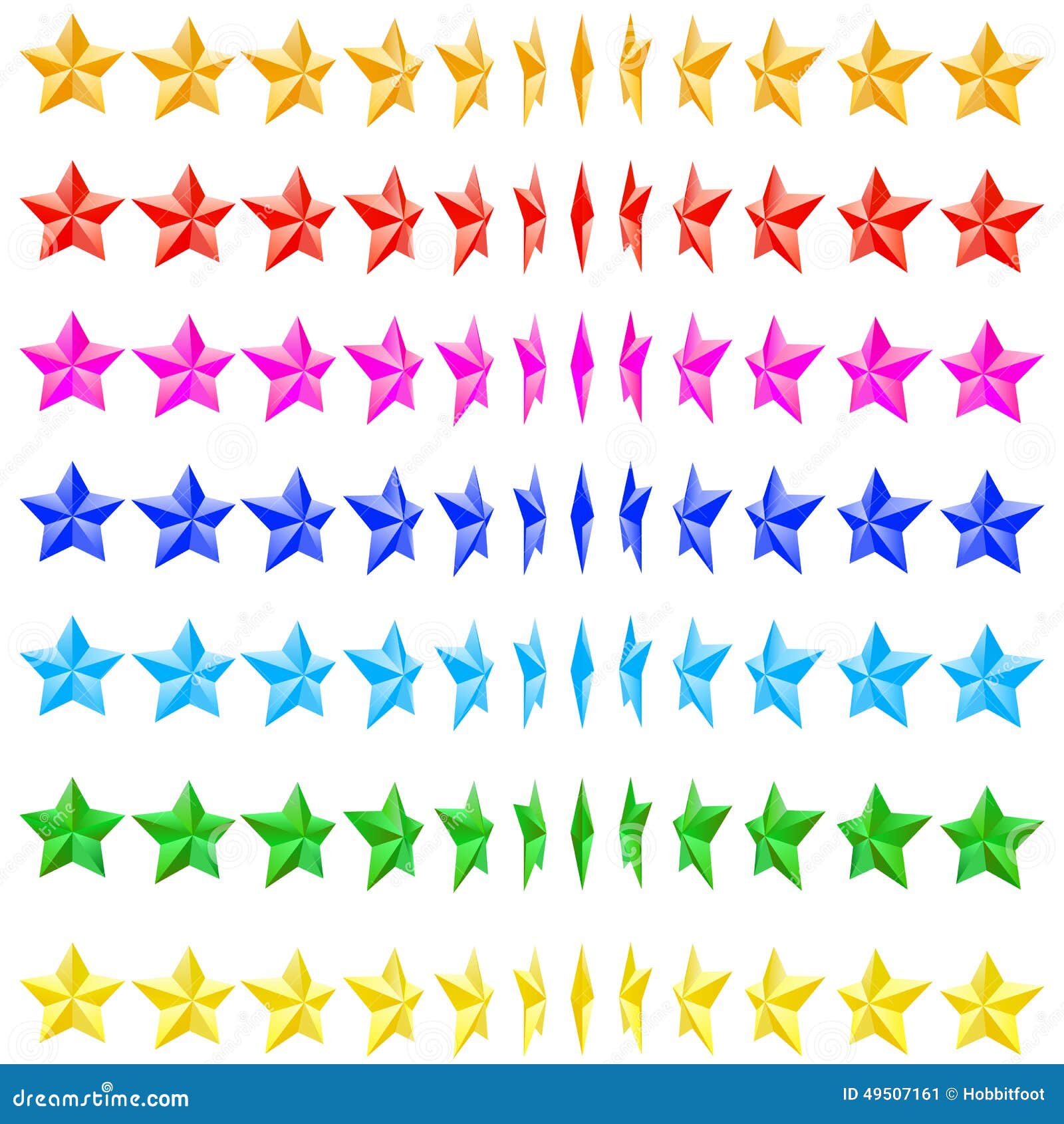 The collection of stars stock vector. Illustration of pentagram - 49507161