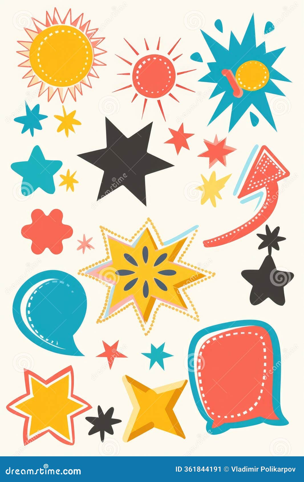 A Collection of Stars in Different Shapes and Sizes. Suitable for ...