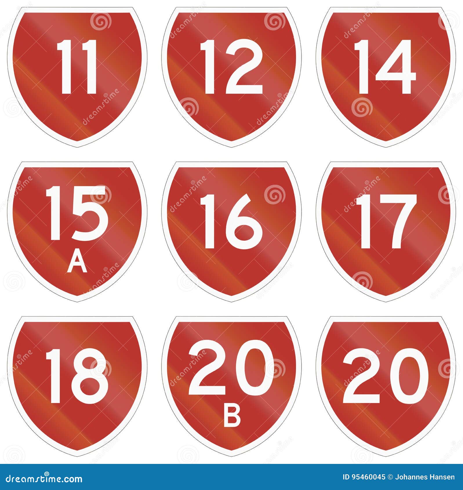 Collection of State Highway Shields in New Zealand Stock Illustration ...