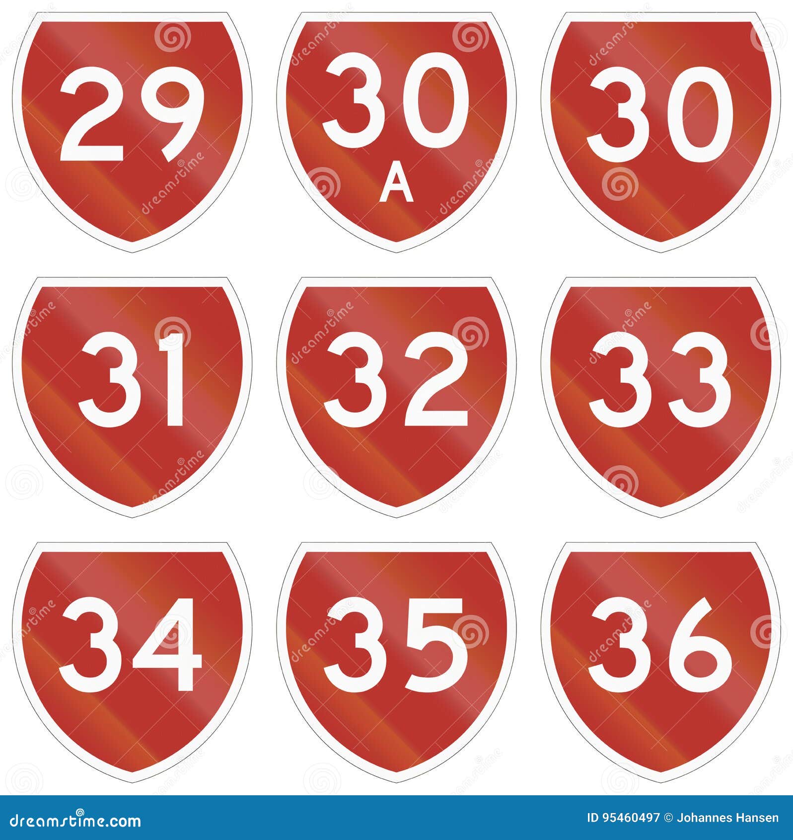 Collection of State Highway Shields in New Zealand Stock Illustration ...