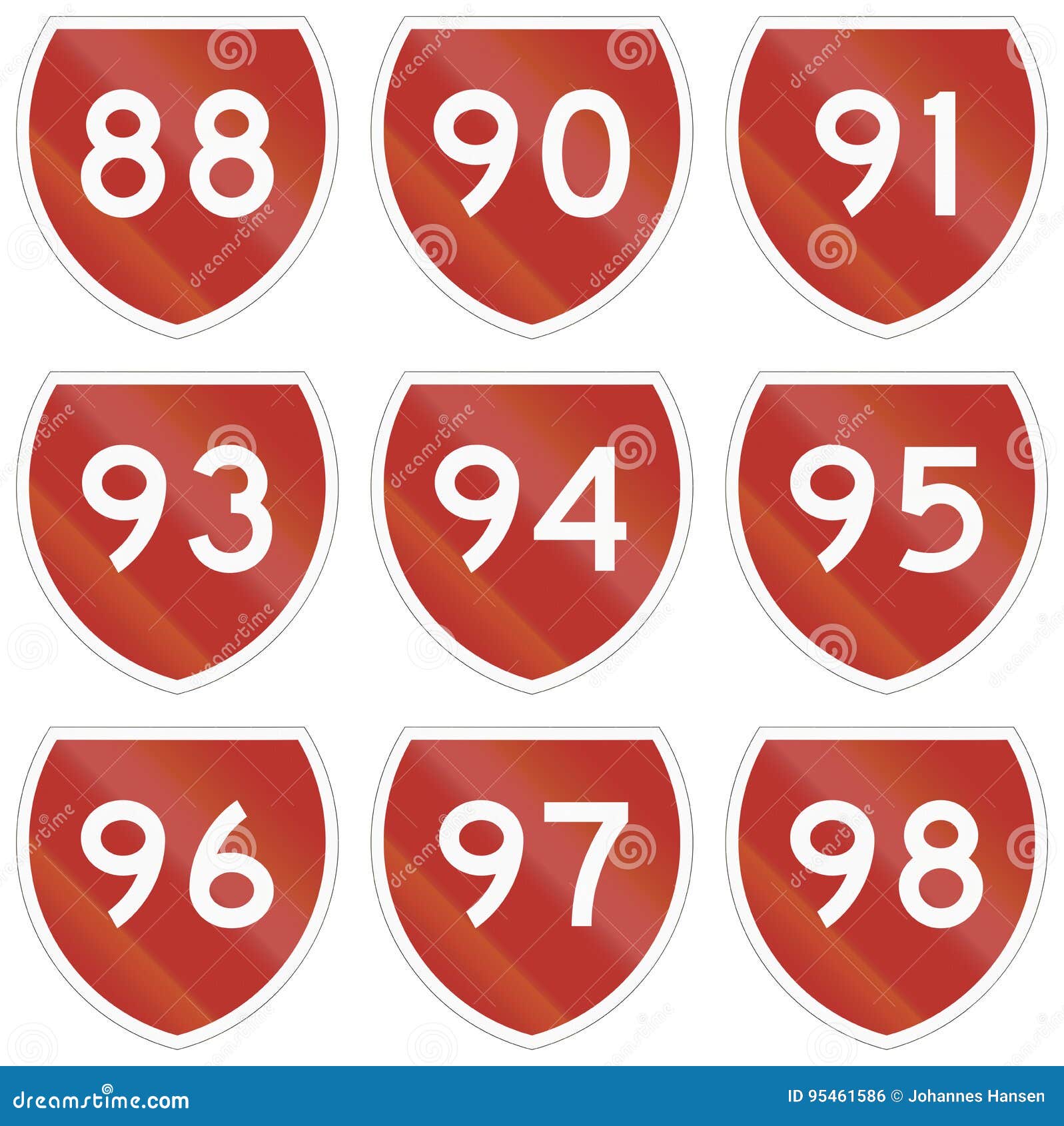 Collection of State Highway Shields in New Zealand Stock Illustration ...